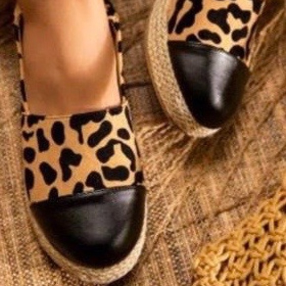 Shoes | Leopard Print Espadrille Sneakers | Poshmark
